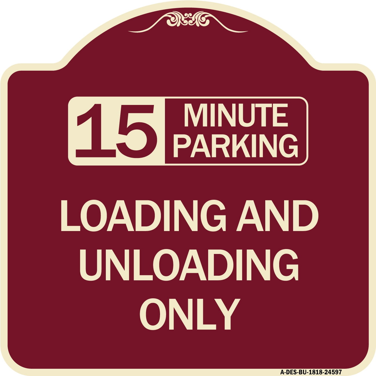 SignMission Designer Series Sign - 15 Minute Parking Loading and ...