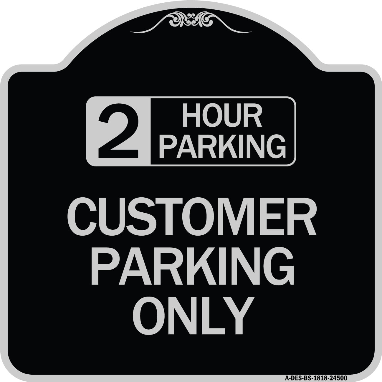 SignMission Designer Series Sign - 2 Hour Parking - Customer Parking ...