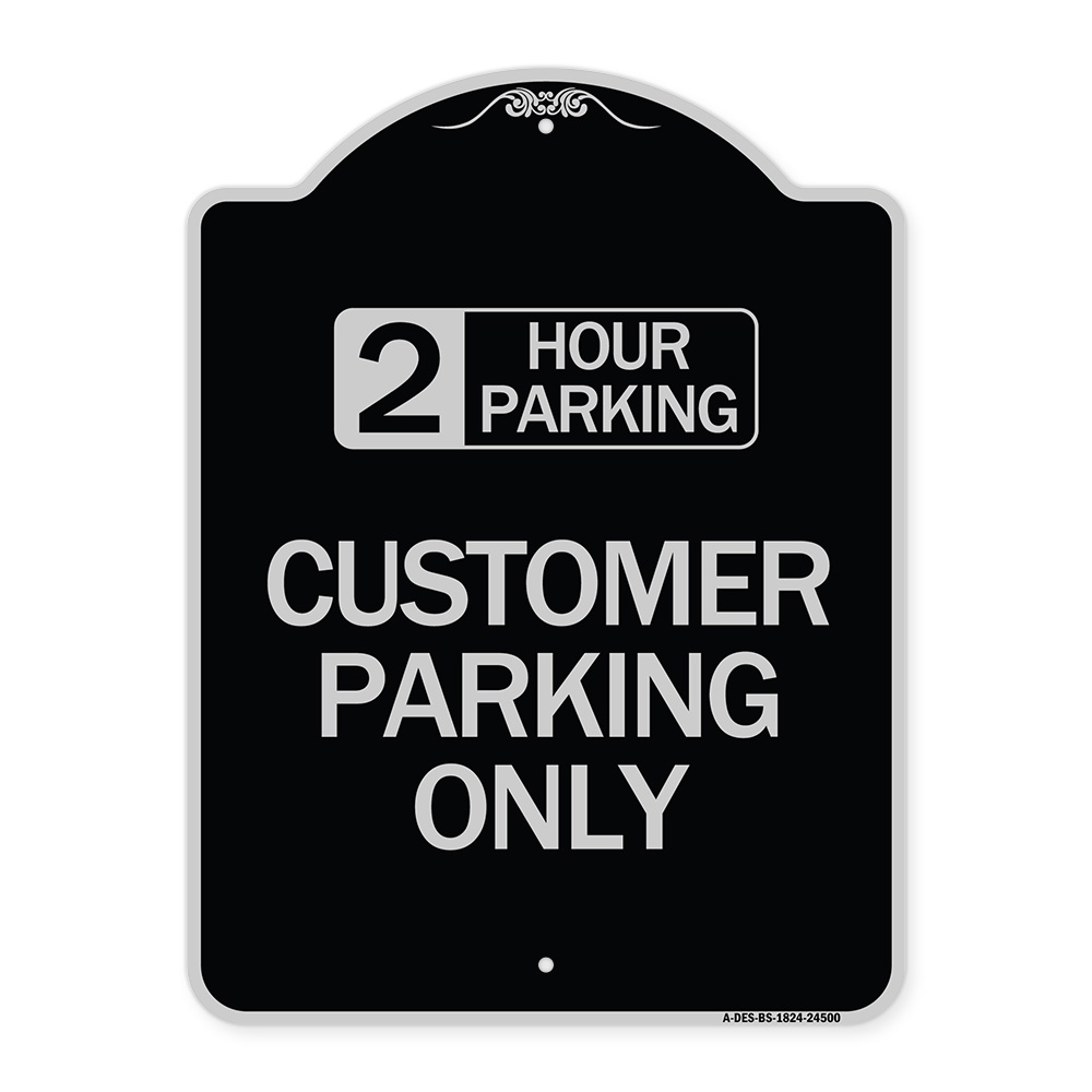 SignMission Designer Series Sign - 2 Hour Parking - Customer Parking ...