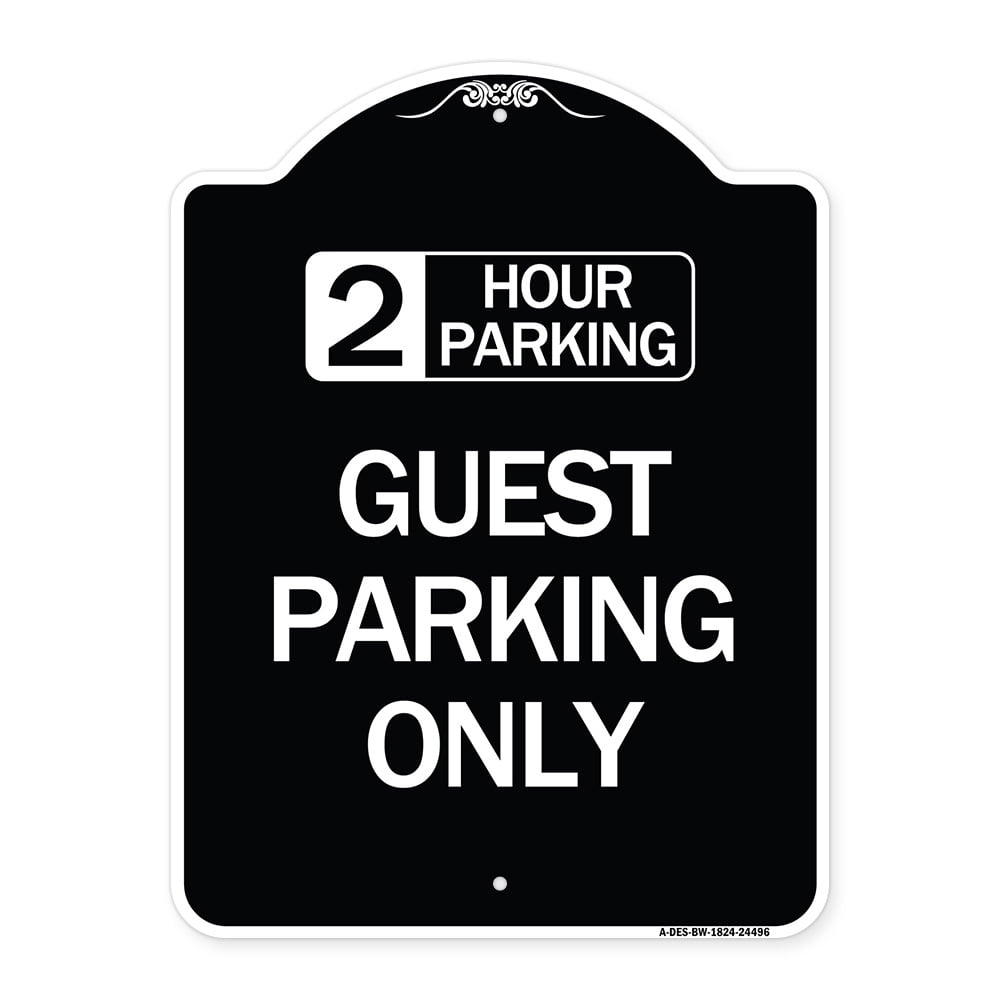 SignMission Designer Series Sign - 2 Hour Parking Guest Parking Only ...