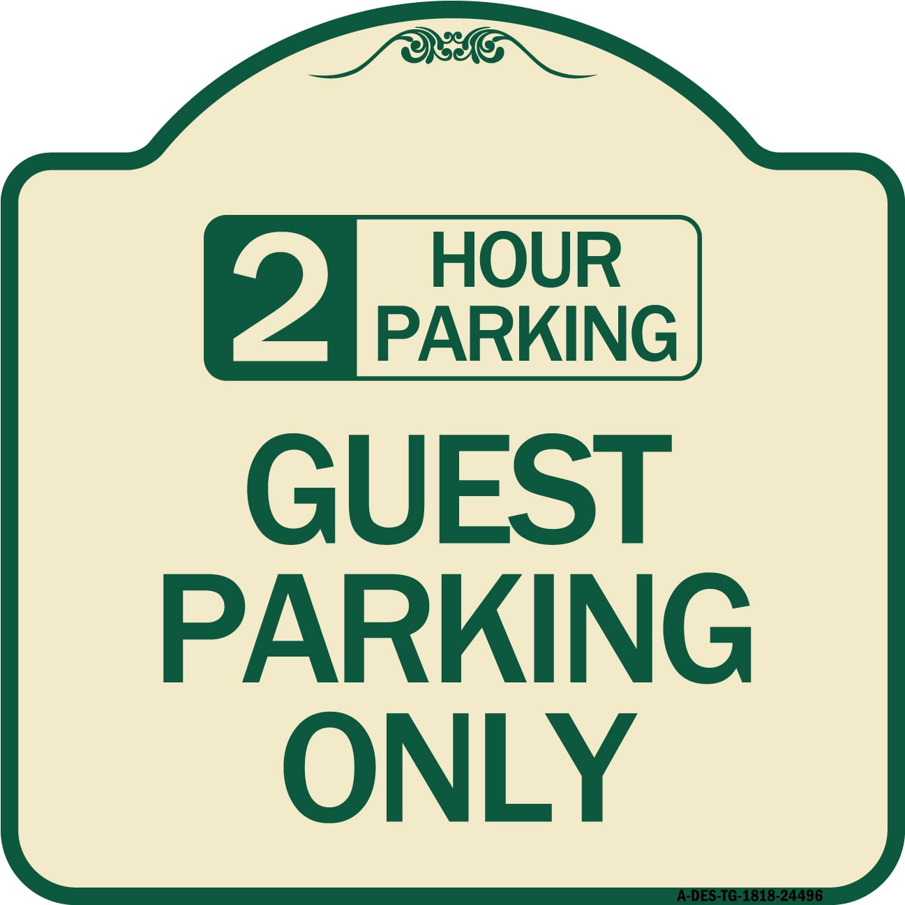 SignMission Designer Series Sign - 2 Hour Parking Guest Parking Only ...
