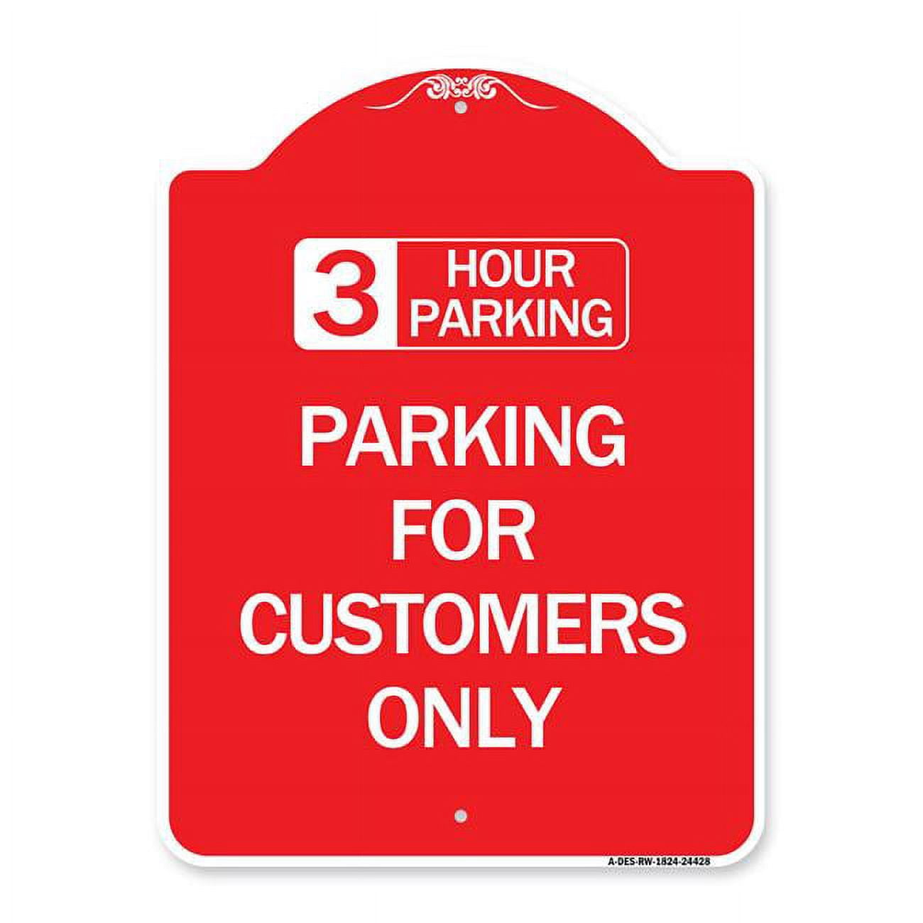 SignMission Designer Series Sign - 3 Hour Parking - Parking for ...