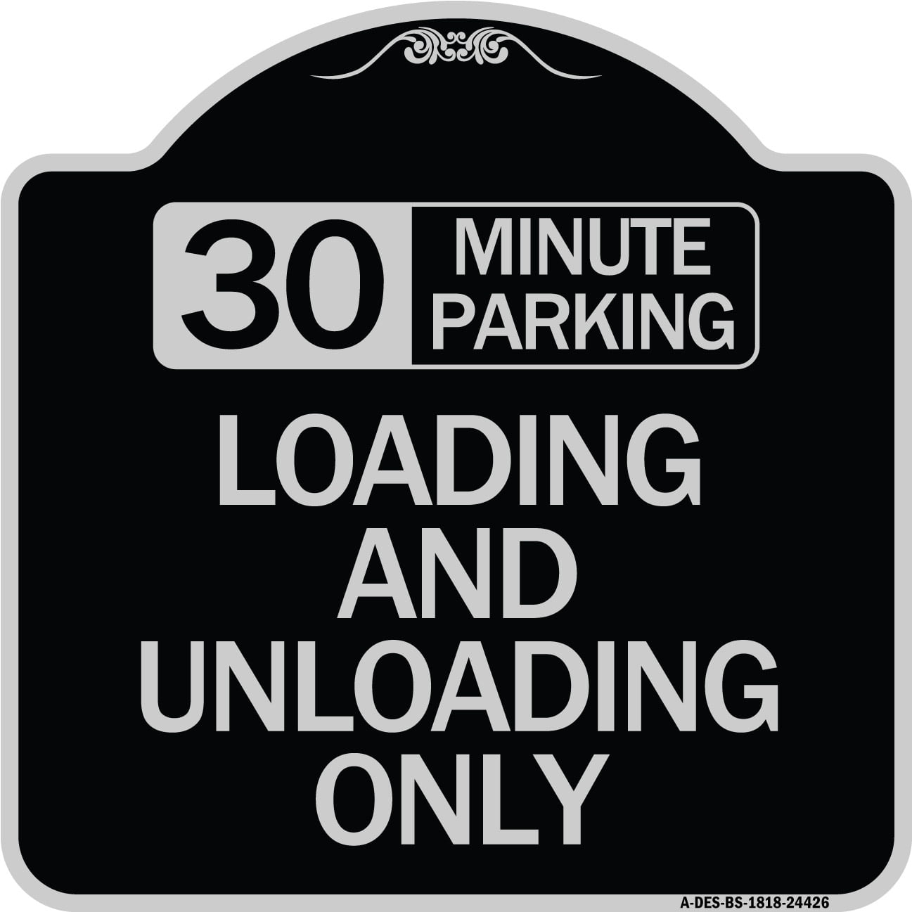 SignMission Designer Series Sign - 30 Minute Parking Loading and ...