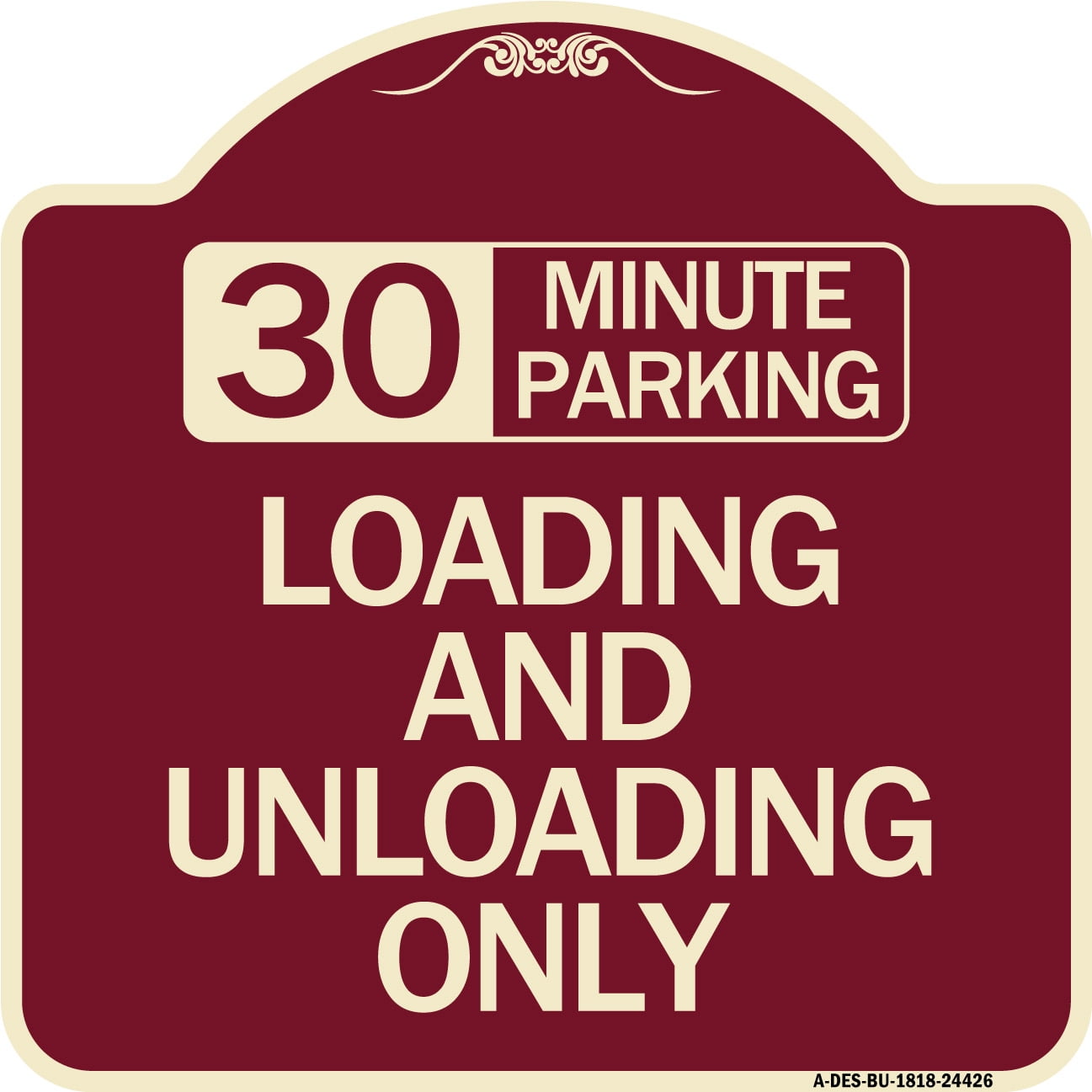 SignMission Designer Series Sign - 30 Minute Parking Loading and ...