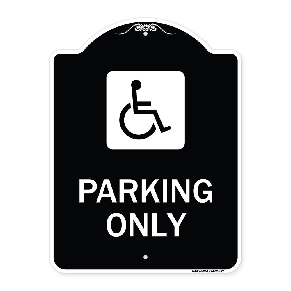 SignMission Designer Series Sign - (ADA Compliant) Parking Only ...