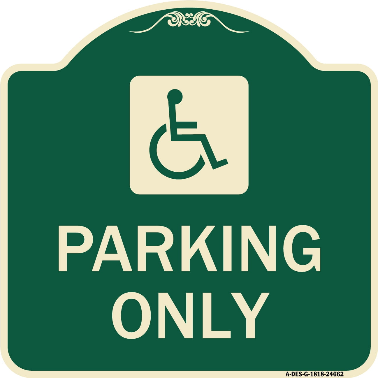 SignMission Designer Series Sign - (ADA Compliant) Parking Only ...