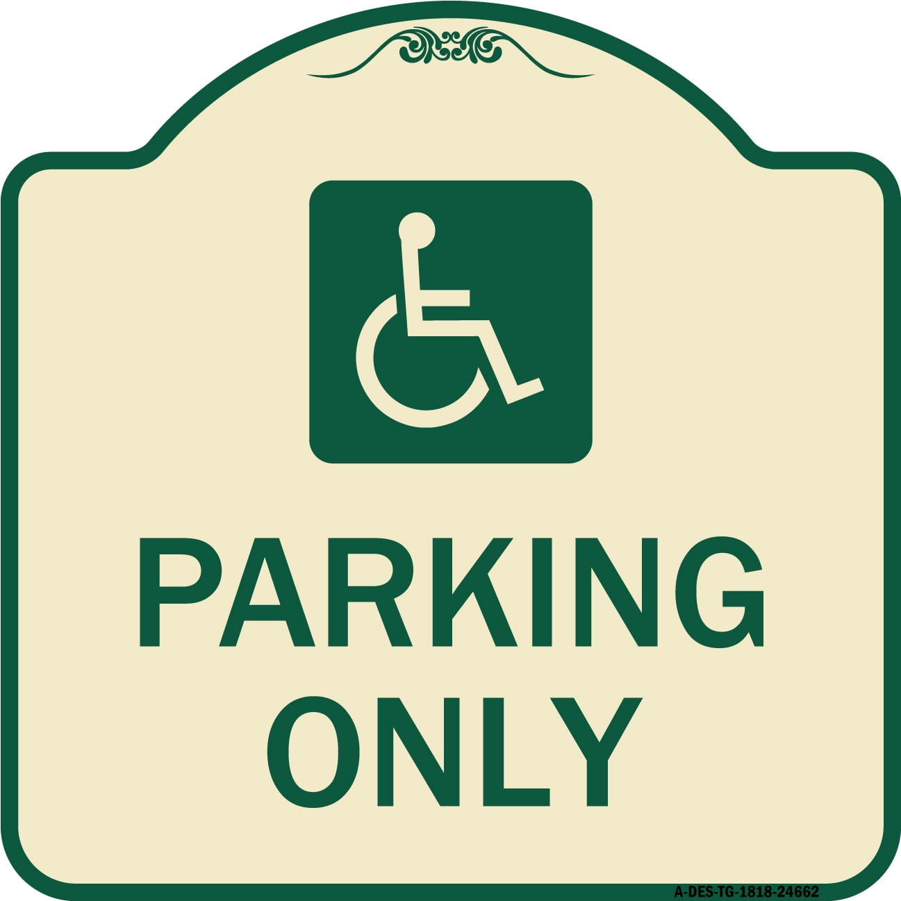 SignMission Designer Series Sign - (ADA Compliant) Parking Only ...