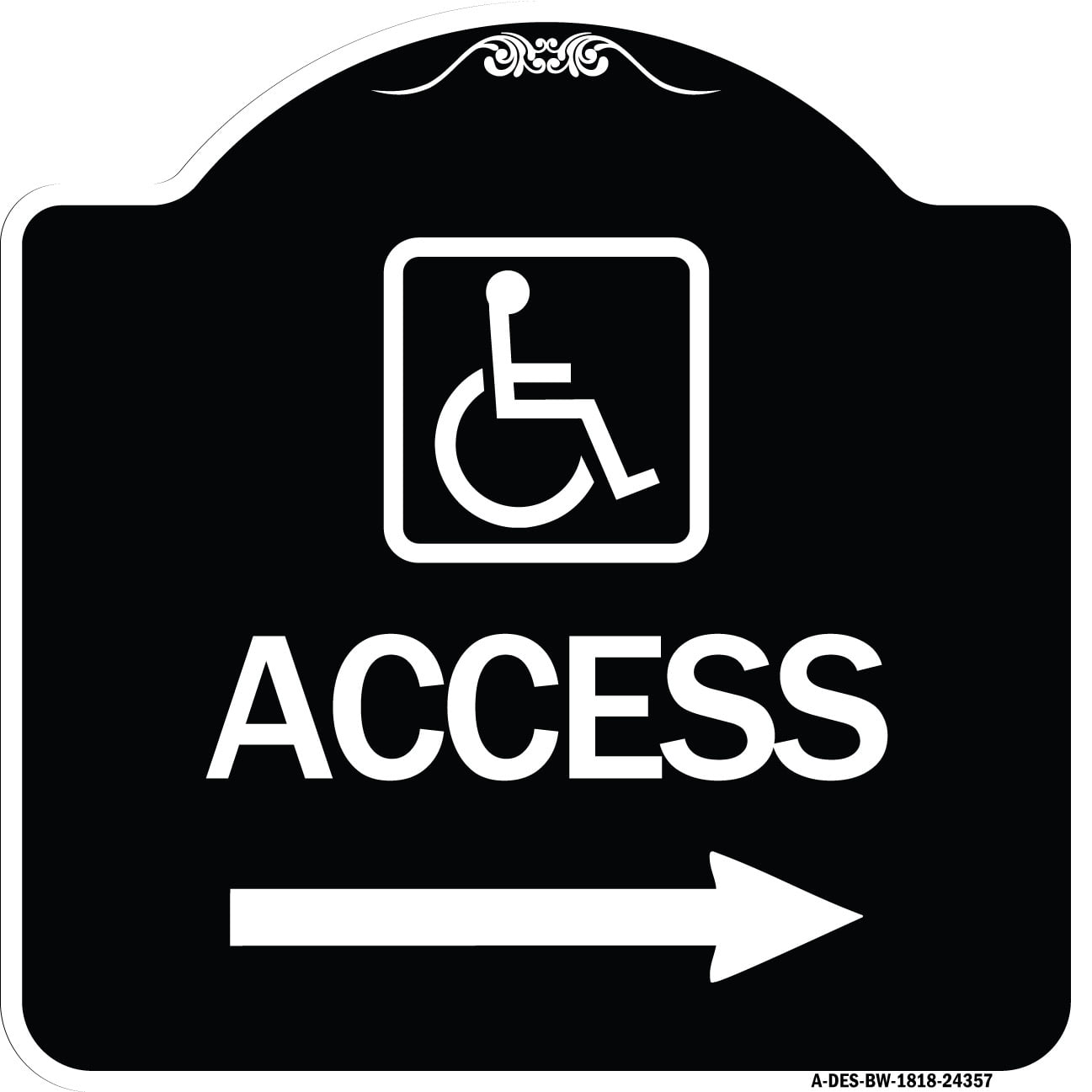 SignMission Designer Series Sign - Access (With Updated Isa Symbol and ...