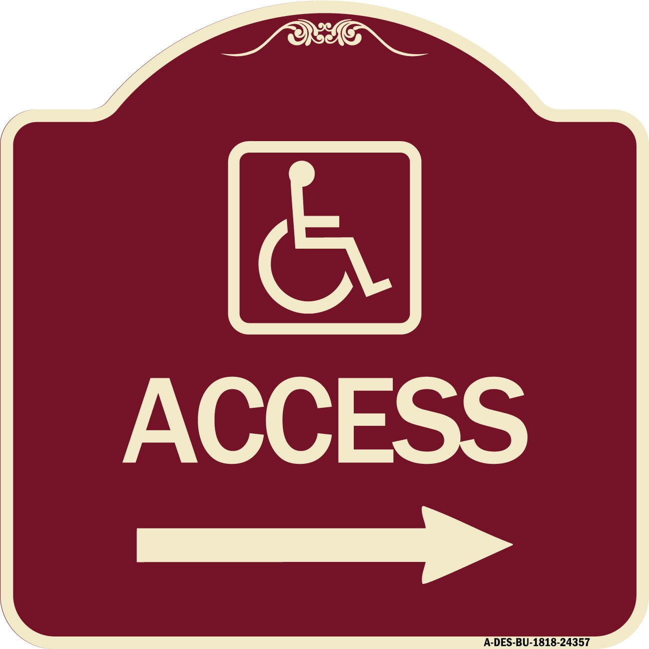 SignMission Designer Series Sign - Access (With Updated Isa Symbol and ...
