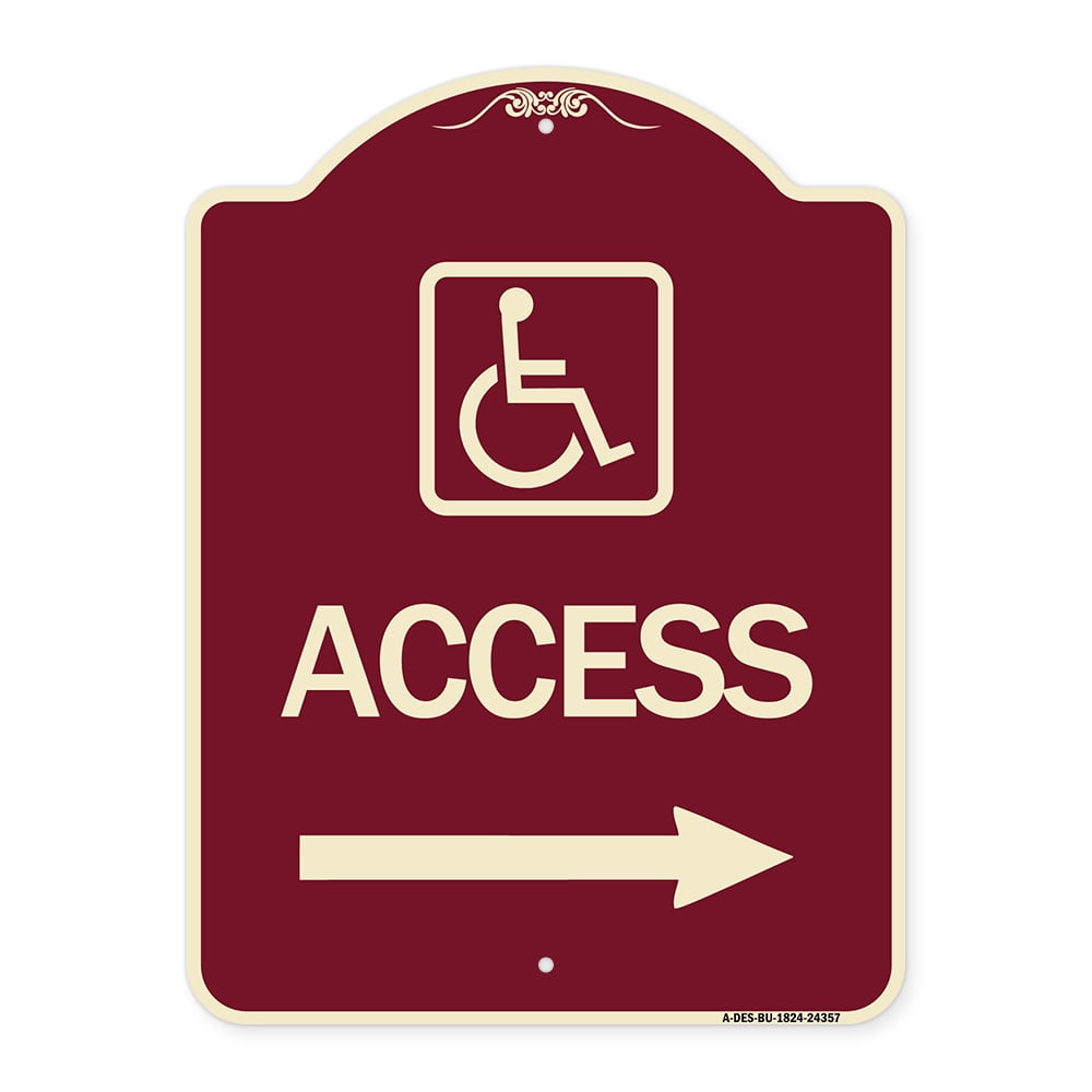 SignMission Designer Series Sign - Access (With Updated Isa Symbol and ...