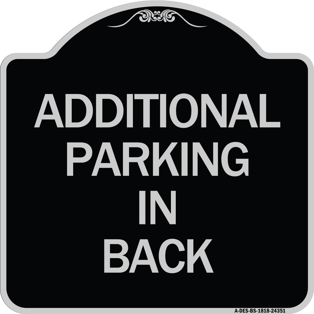 SignMission Designer Series Sign - Additional Parking in Back Sign ...