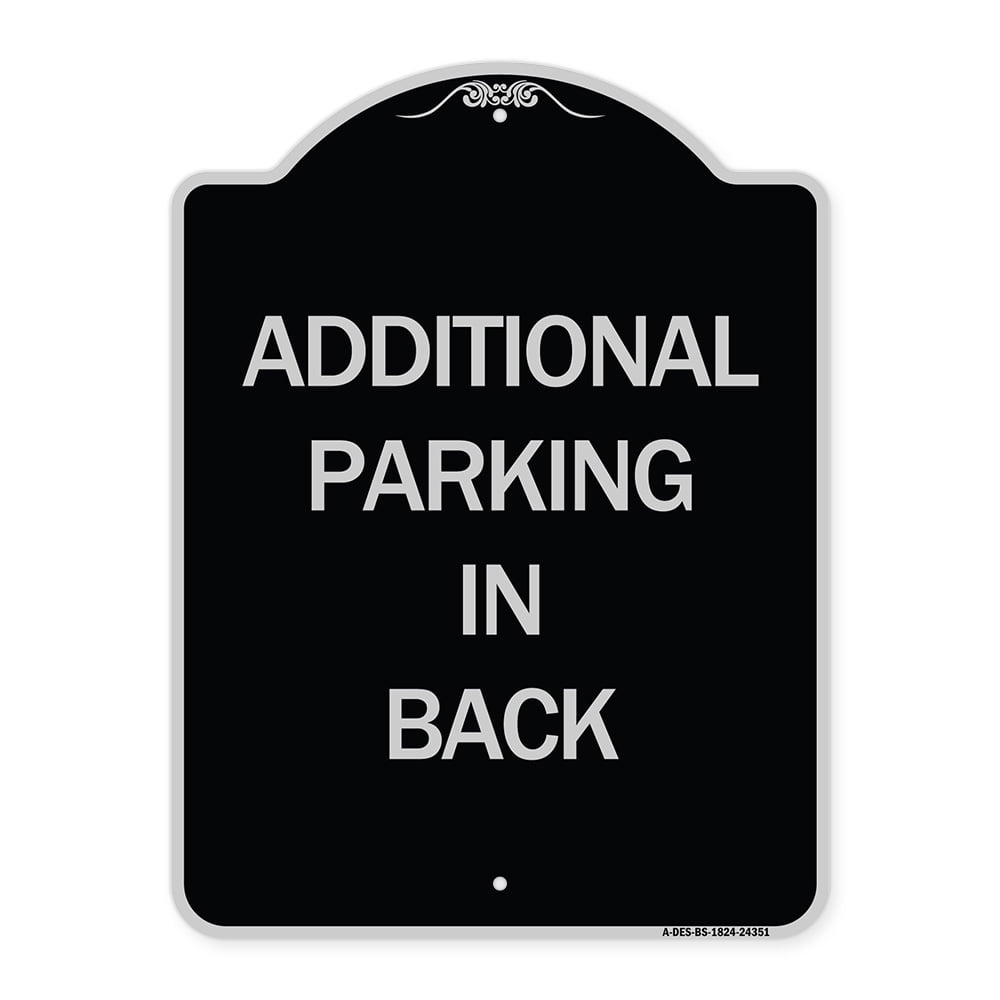 SignMission Designer Series Sign - Additional Parking in Back Sign ...