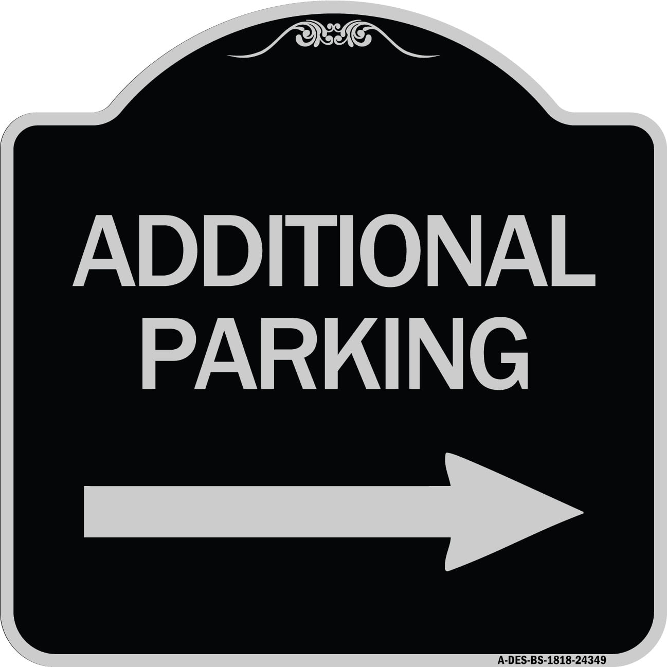 SignMission Designer Series Sign - Additional Parking Sign (Right Arrow ...
