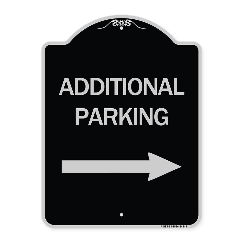 SignMission Designer Series Sign - Additional Parking Sign (Right Arrow ...