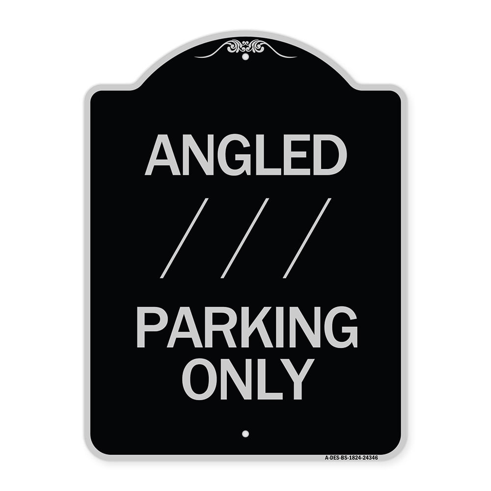 SignMission Designer Series Sign - Angle Parking Only (With ...
