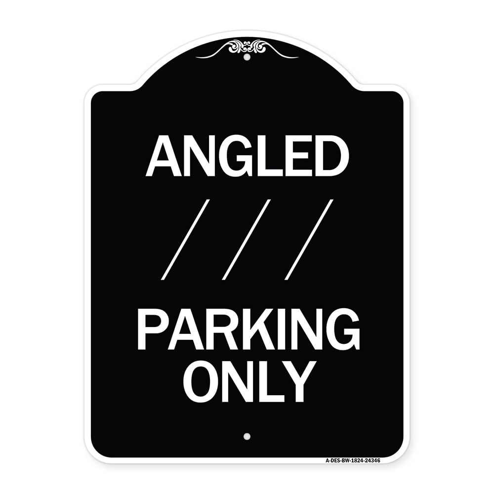 SignMission Designer Series Sign - Angle Parking Only (With ...
