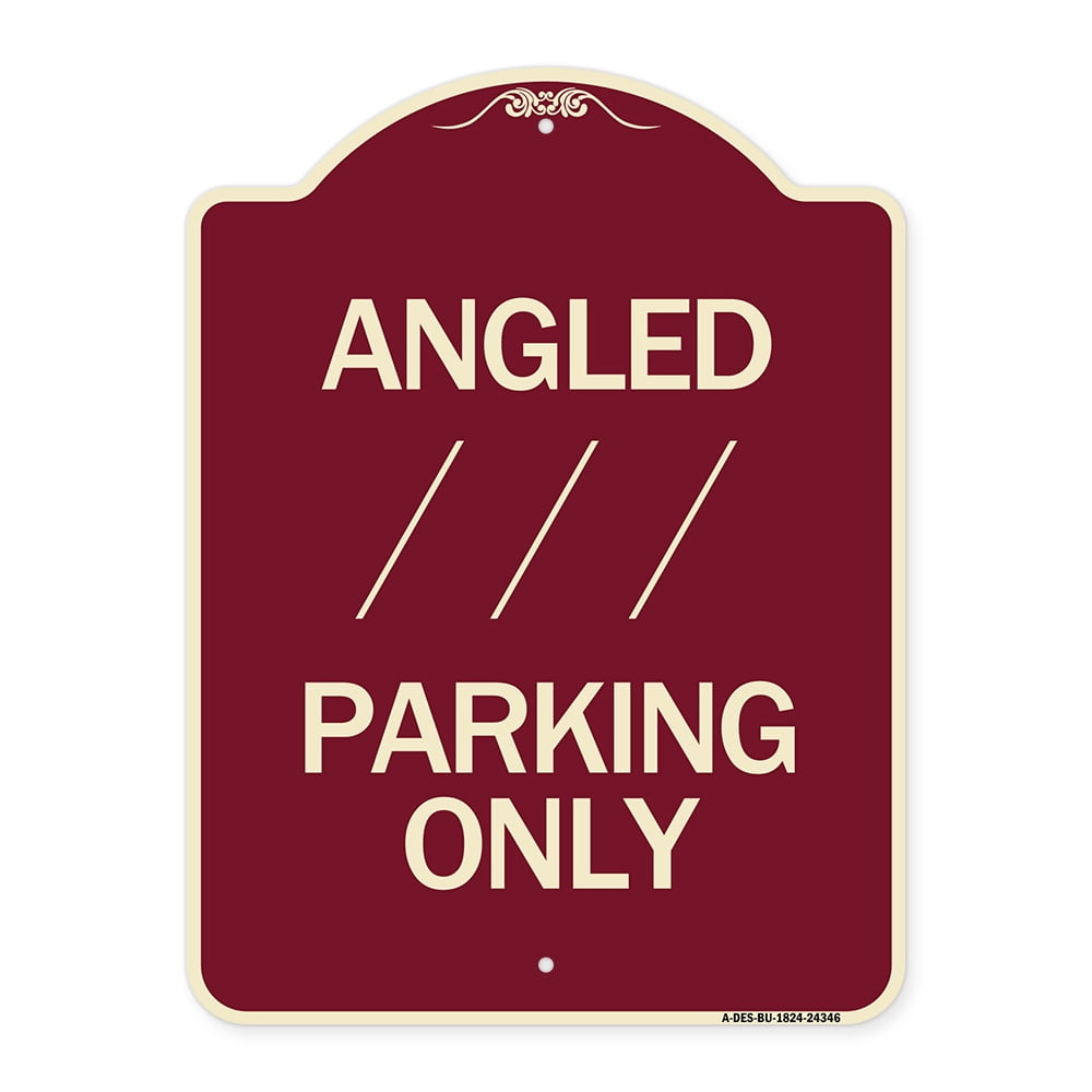 SignMission Designer Series Sign - Angle Parking Only (With ...