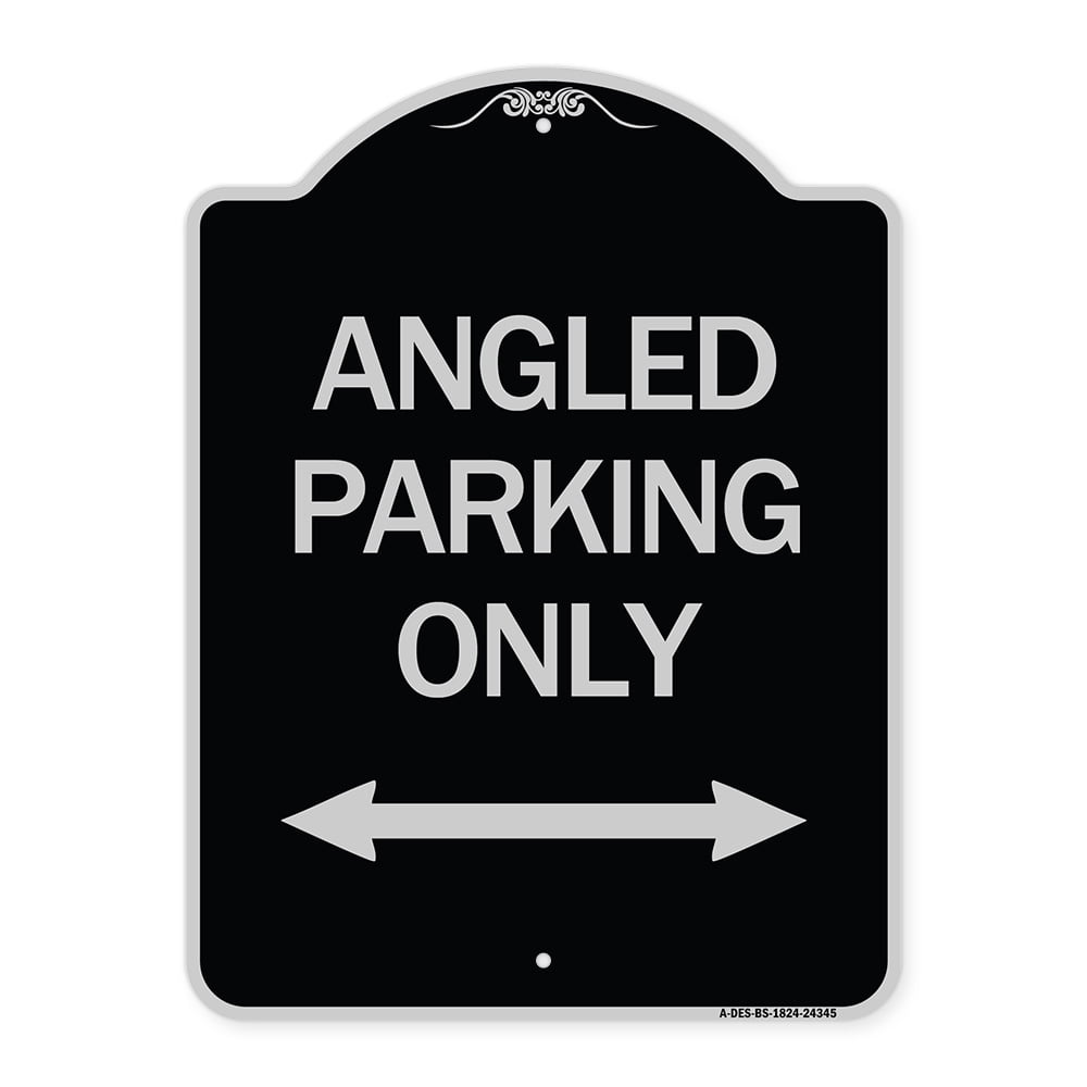 SignMission Designer Series Sign - Angle Parking Only (With ...