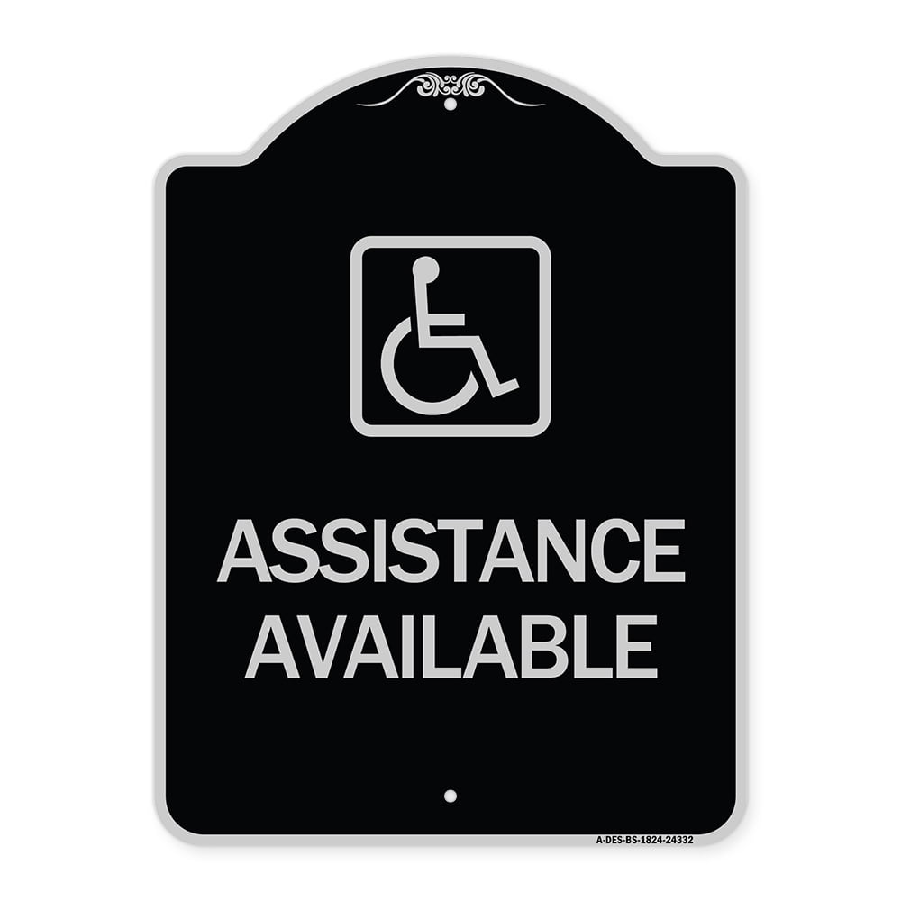 SignMission Designer Series Sign - Assistance Available with Handicap ...