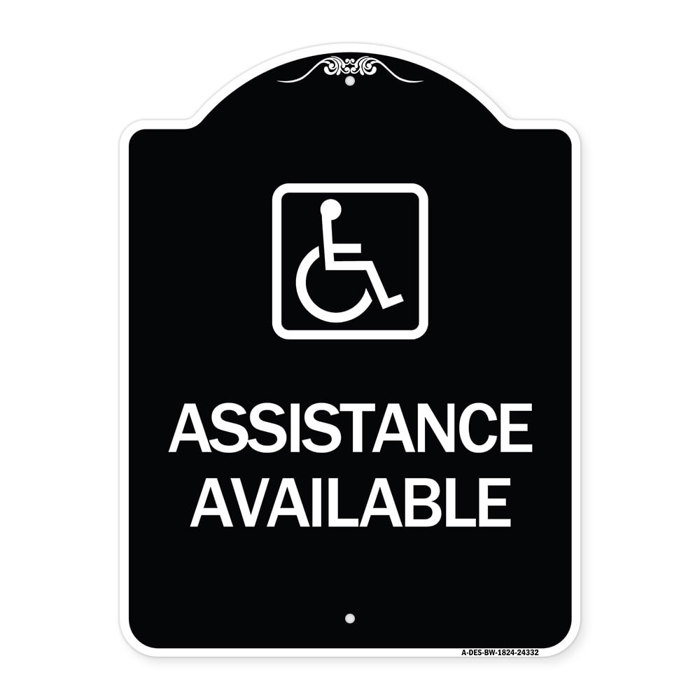 SignMission Designer Series Sign - Assistance Available with Handicap ...