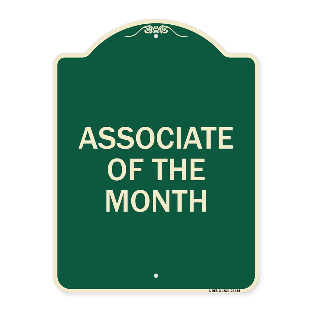 SignMission Designer Series Sign - Associate of the Month | Green & Tan ...
