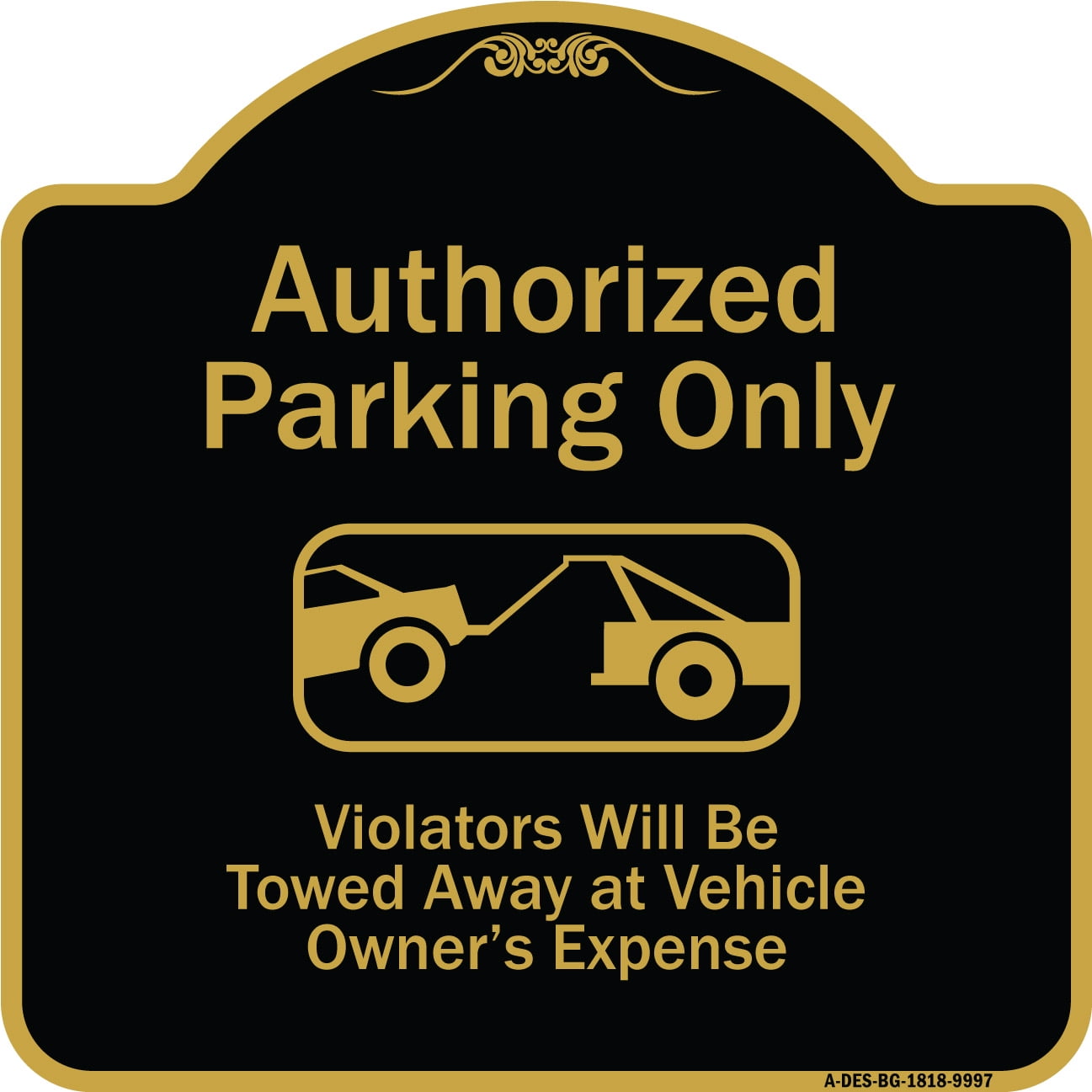 SignMission Designer Series Sign - Authorized Parking Only Violators ...