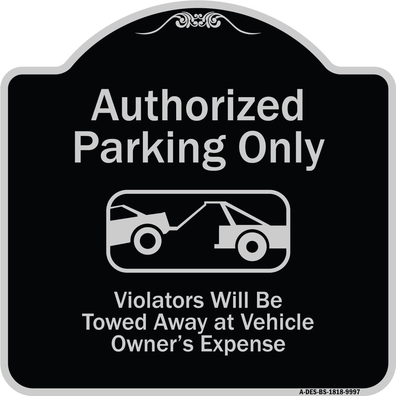 SignMission Designer Series Sign - Authorized Parking Only Violators ...