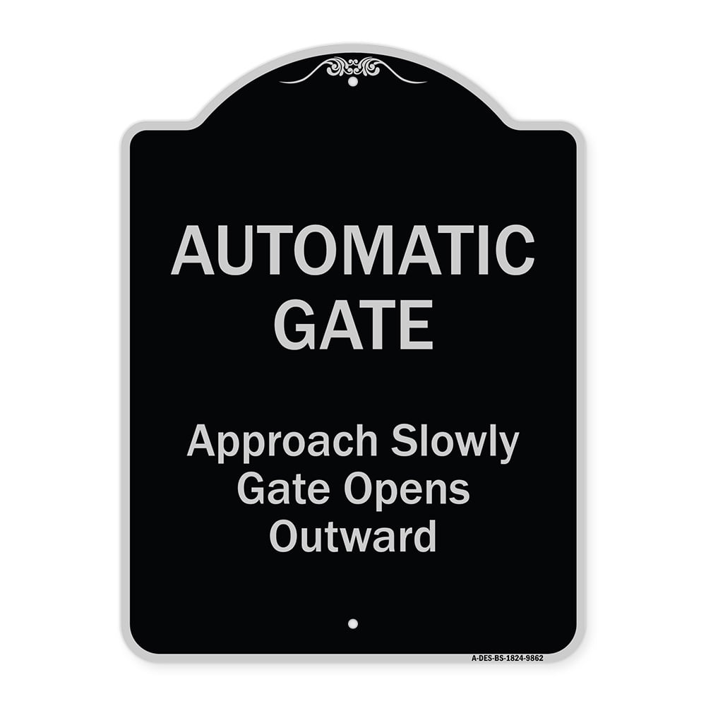 SignMission Designer Series Sign - Automatic Gate Approach Slowly Gate ...