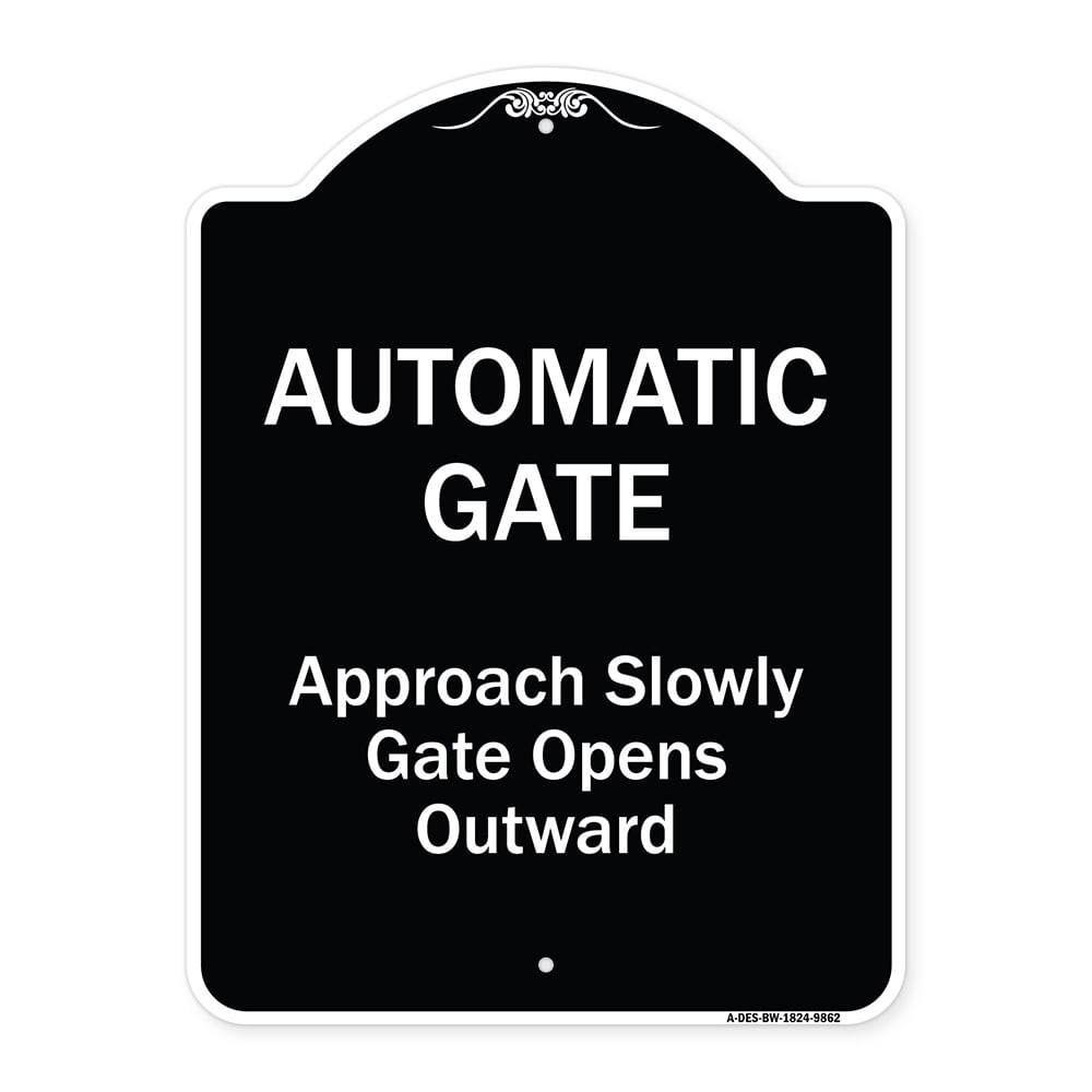 SignMission Designer Series Sign - Automatic Gate Approach Slowly Gate ...