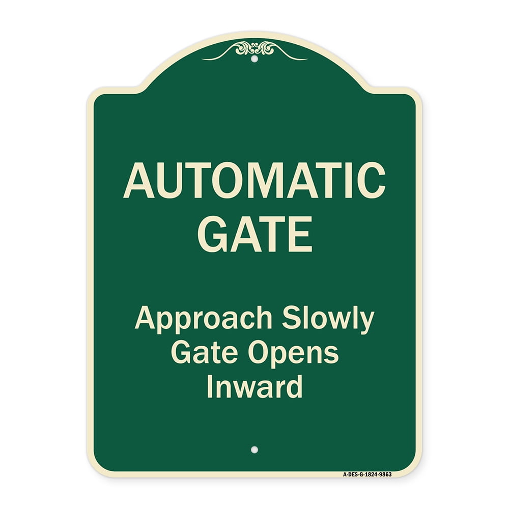 SignMission Designer Series Sign - Automatic Gate Approach Slowly Gate ...