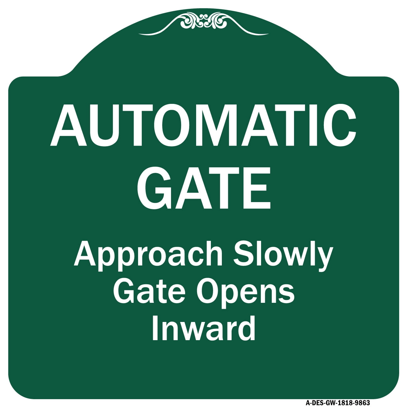 SignMission Designer Series Sign - Automatic Gate Approach Slowly Gate ...