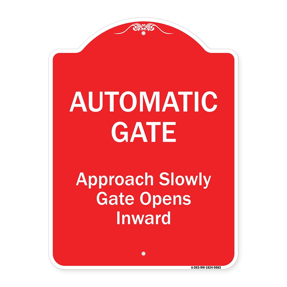 SignMission Designer Series Sign - Automatic Gate Approach Slowly Gate ...