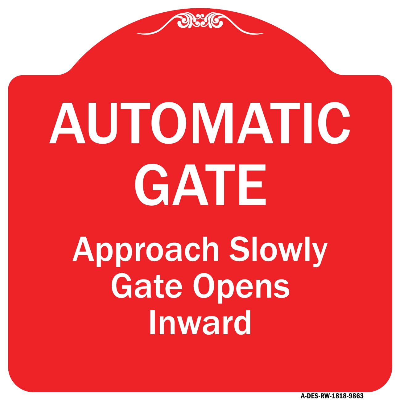 SignMission Designer Series Sign - Automatic Gate Approach Slowly Gate ...