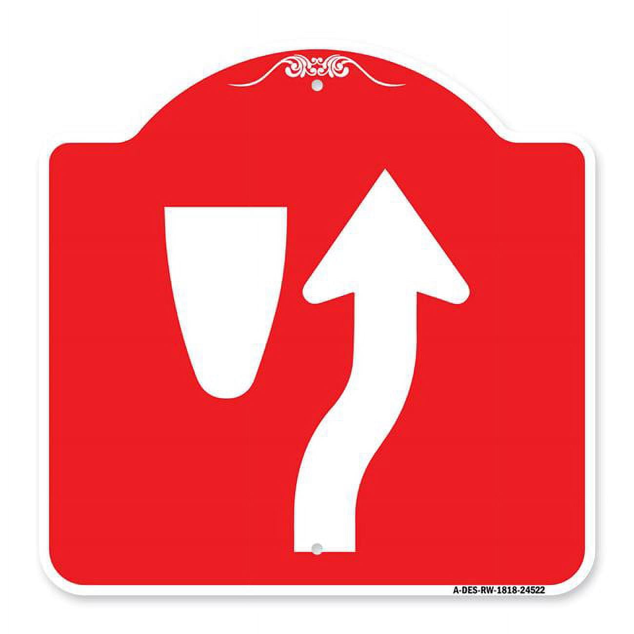 SignMission Designer Series Sign - Beware of Curb Graphic | Red & White ...