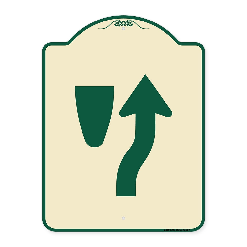 SignMission Designer Series Sign - Beware of Curb Graphic | Tan & Green ...