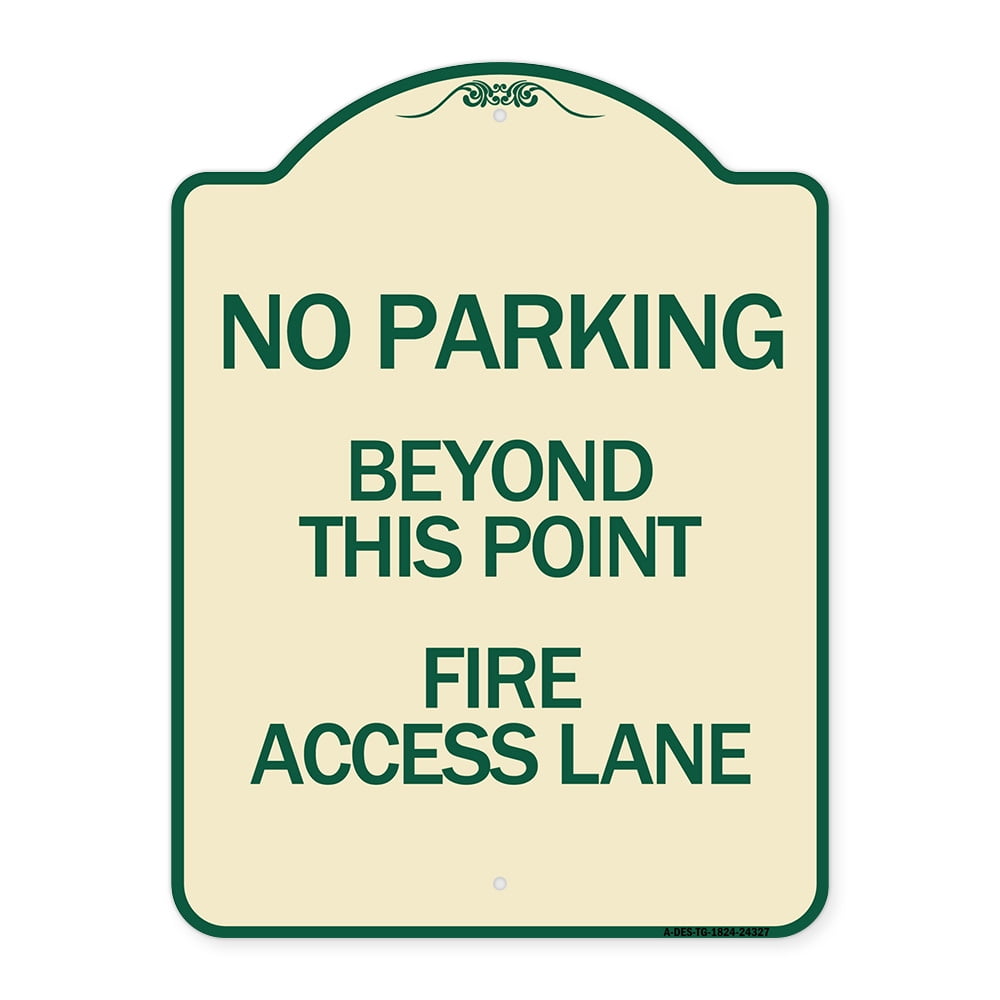 SignMission Designer Series Sign - Beyond This Point Fire Access Lane ...
