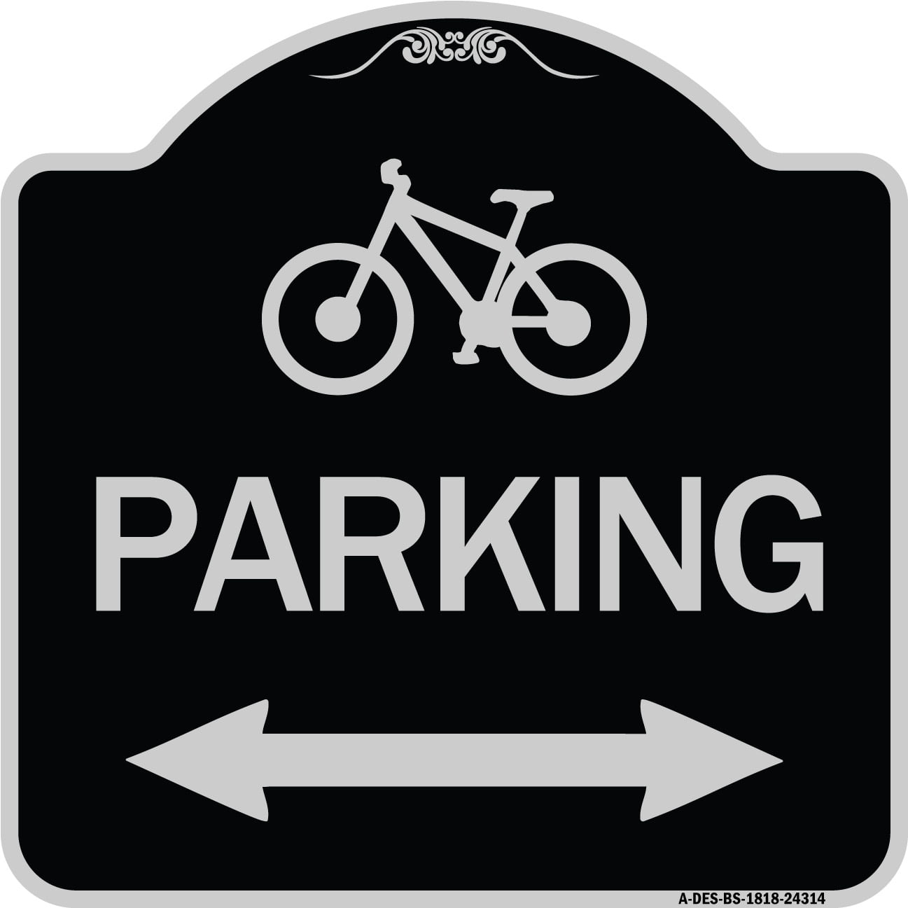 SignMission Designer Series Sign - Bicycle Symbol Parking (With ...