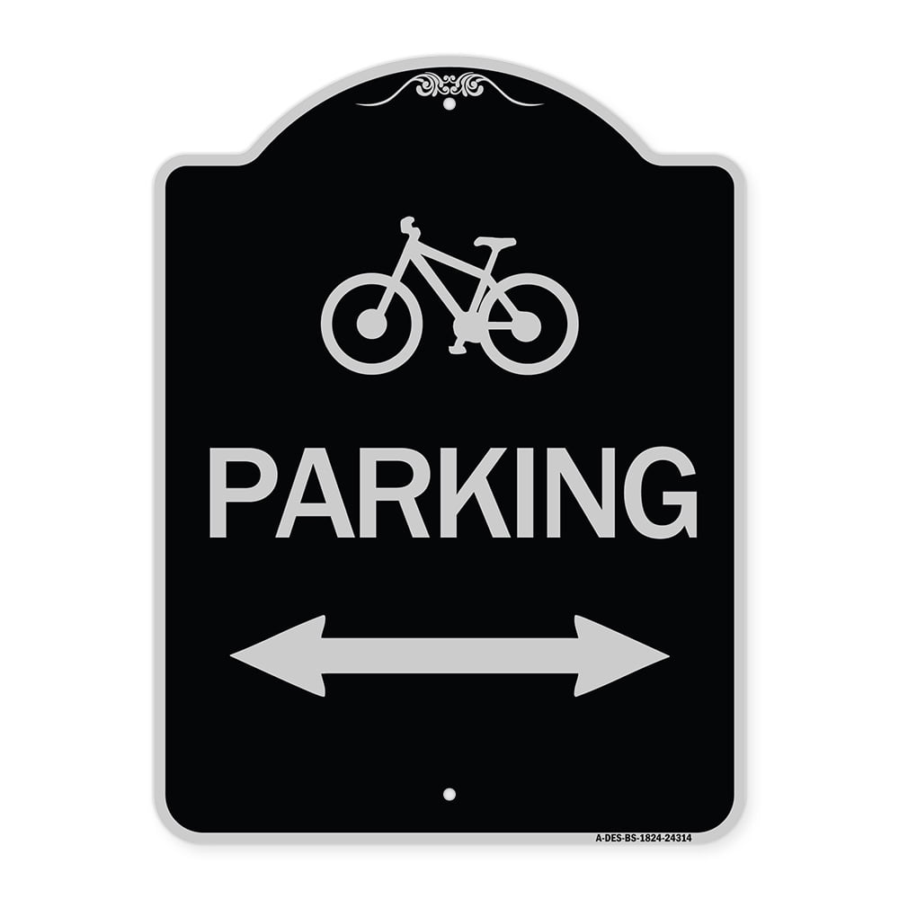 SignMission Designer Series Sign - Bicycle Symbol Parking (With ...