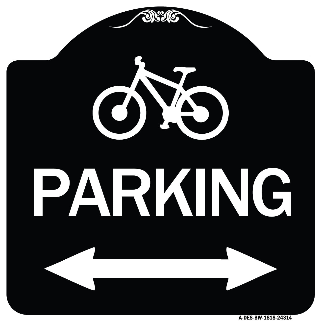 SignMission Designer Series Sign - Bicycle Symbol Parking (With ...