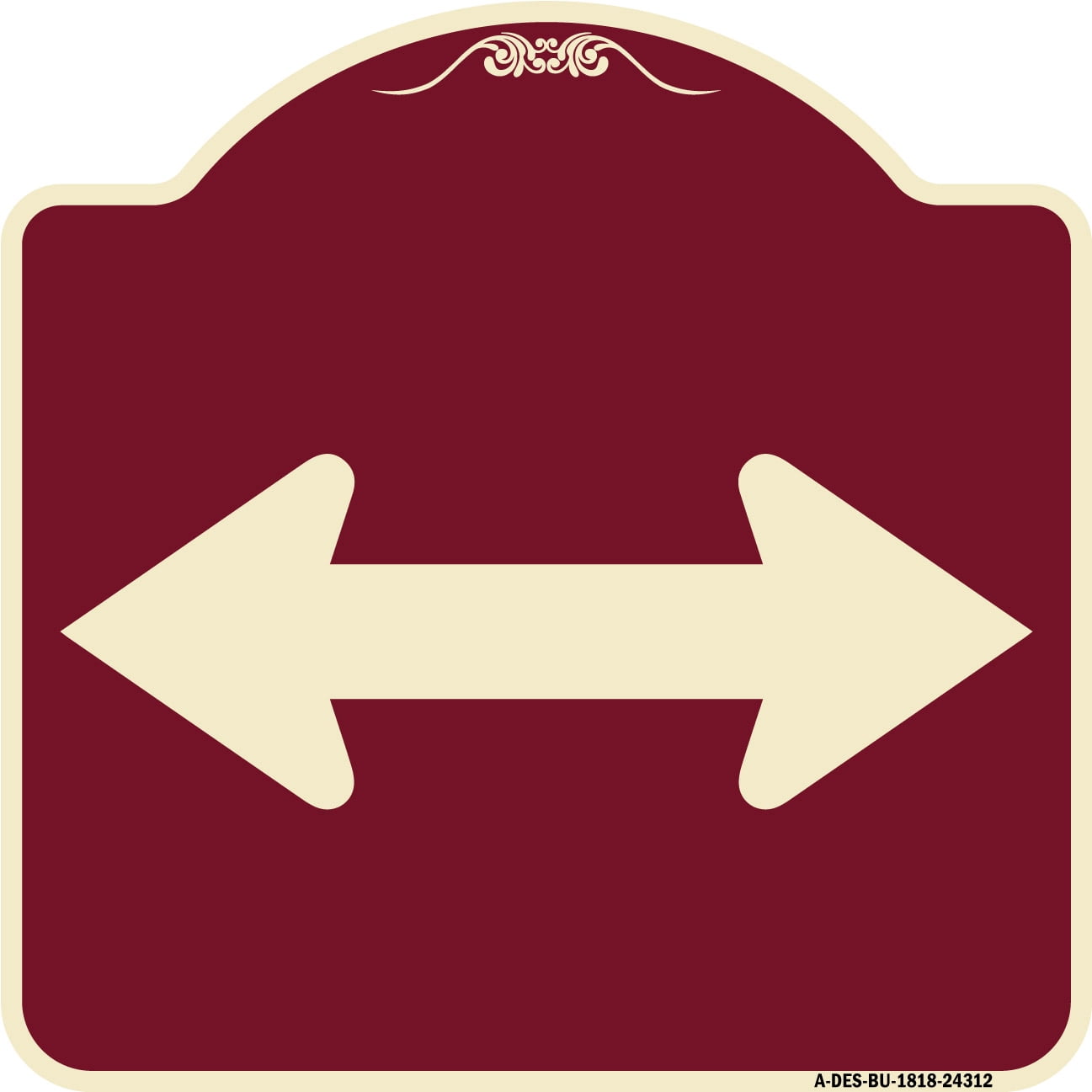 SignMission Designer Series Sign - Bidirectional Arrow (Black ...