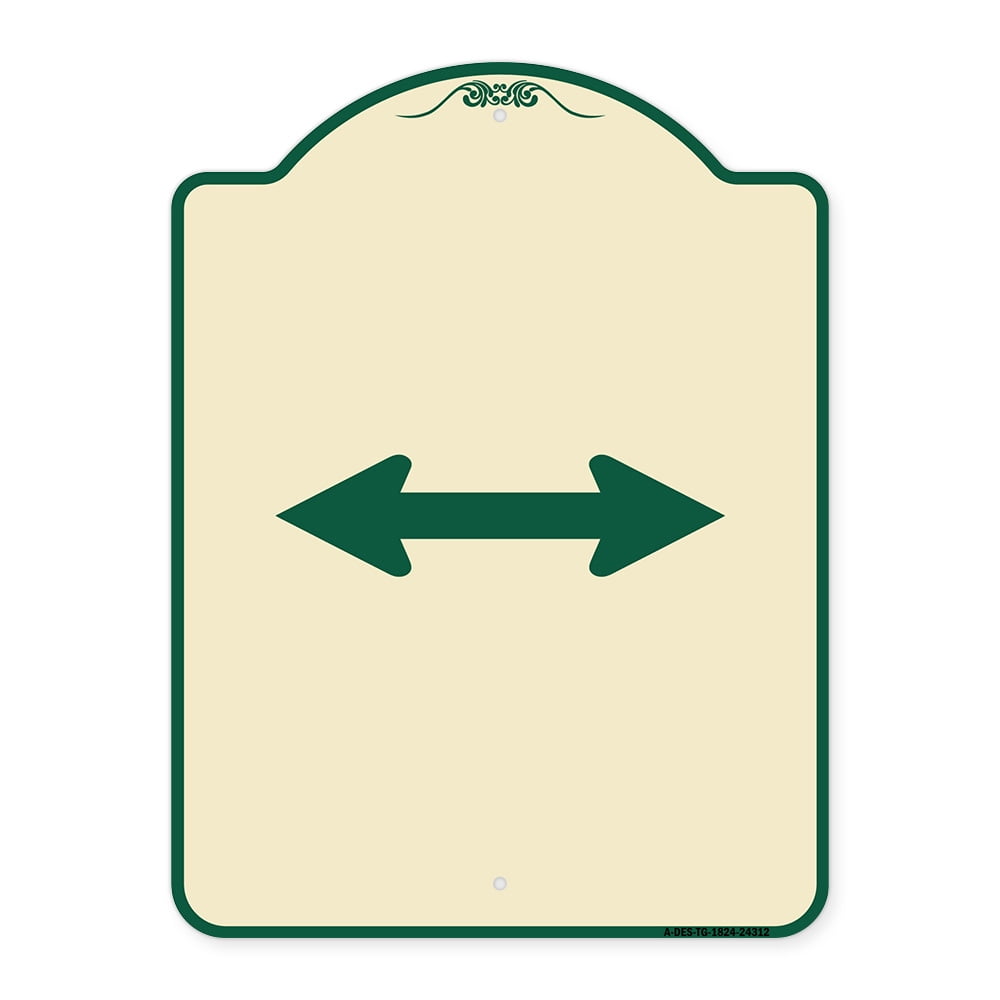 SignMission Designer Series Sign - Bidirectional Arrow (Black) | Tan ...