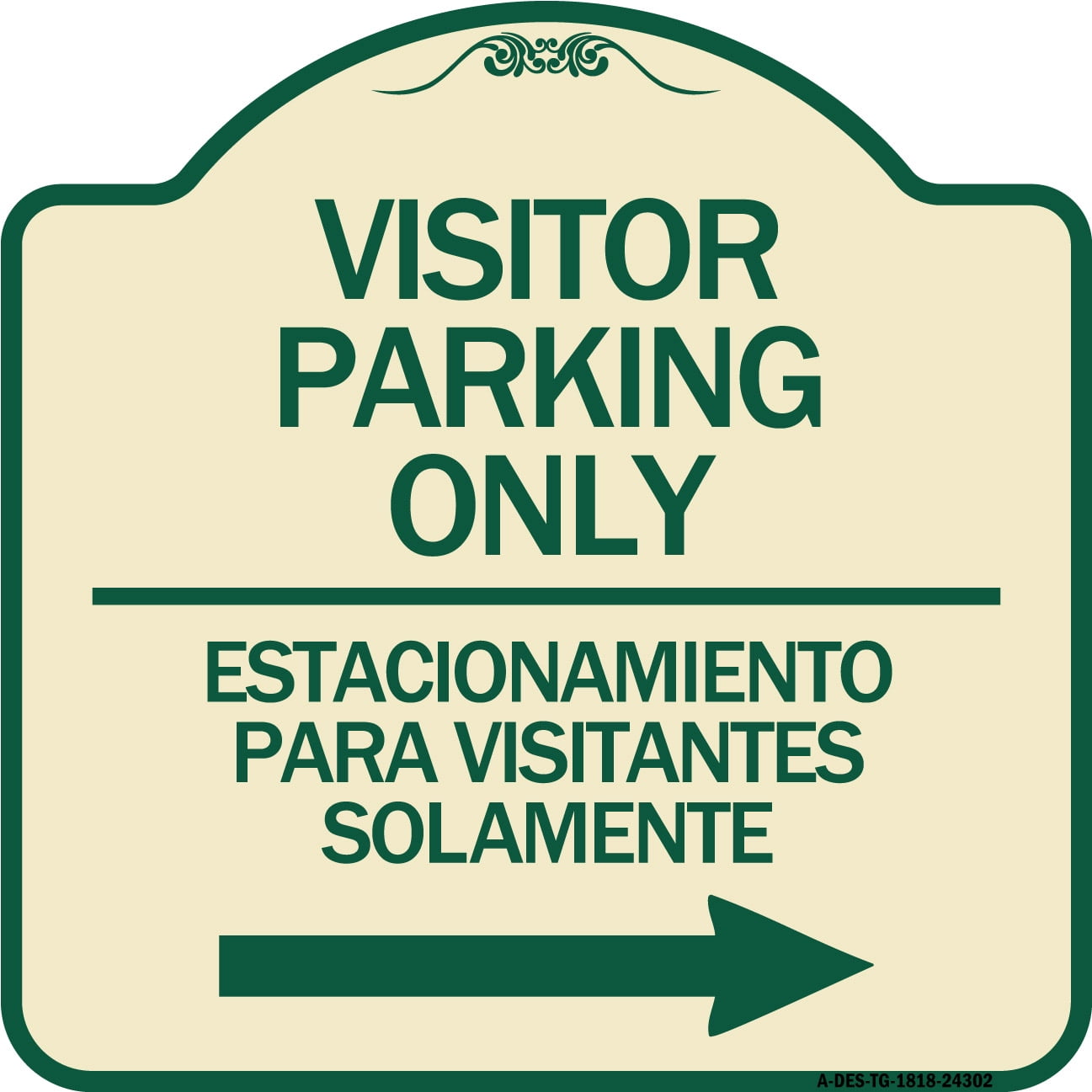 SignMission Designer Series Sign - Bilingual Reserved Parking Sign ...