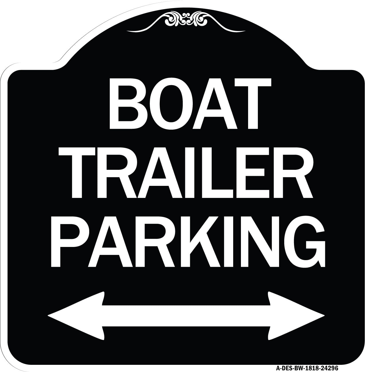 SignMission Designer Series Sign - Boat Trailer Parking (With ...