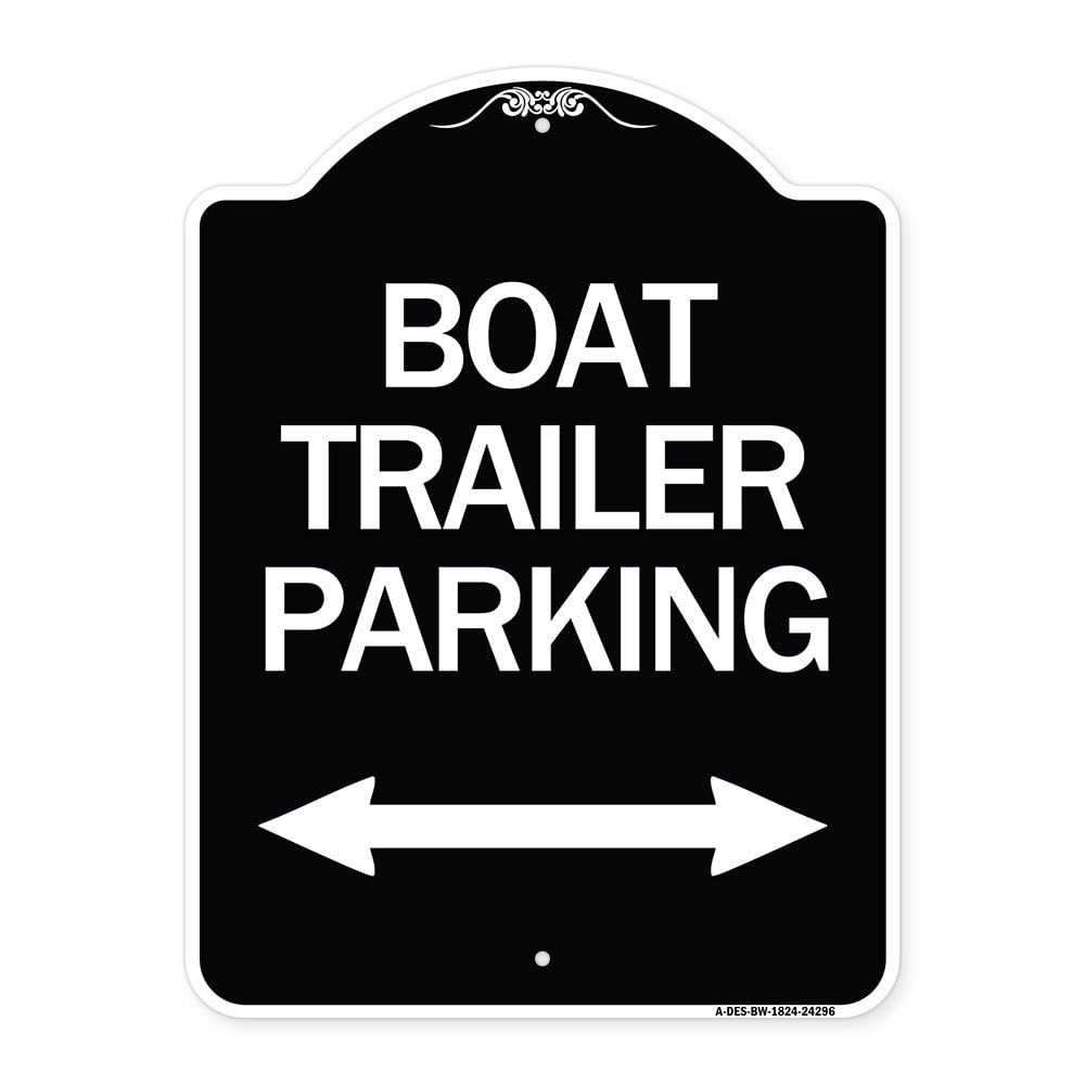 SignMission Designer Series Sign - Boat Trailer Parking (With ...