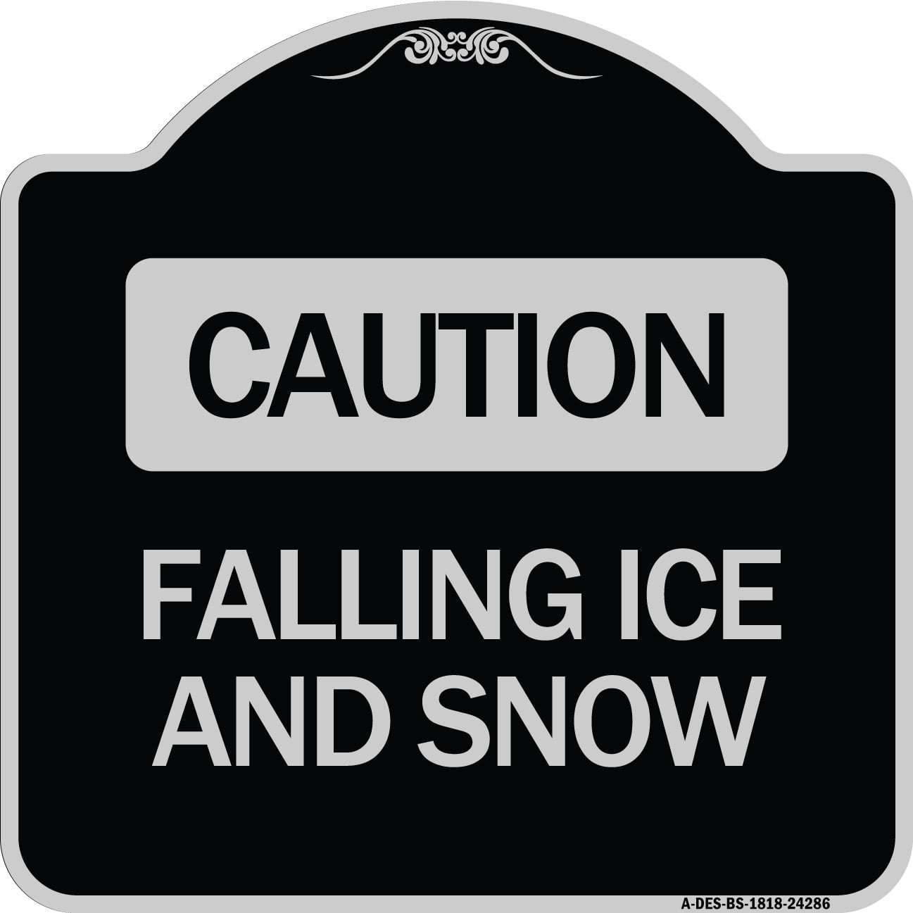 SignMission Designer Series Sign - Caution - Falling Ice and Snow ...