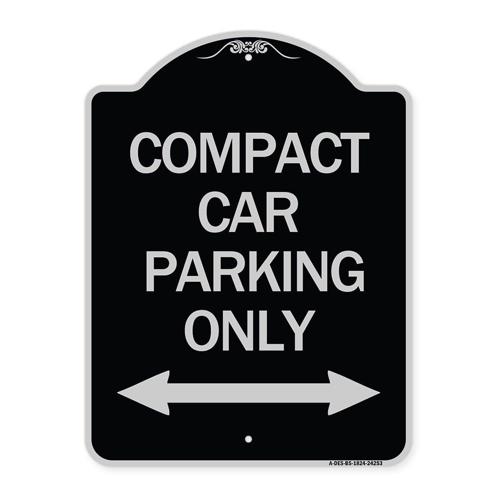 SignMission Designer Series Sign - Compact Car Parking Only (With ...