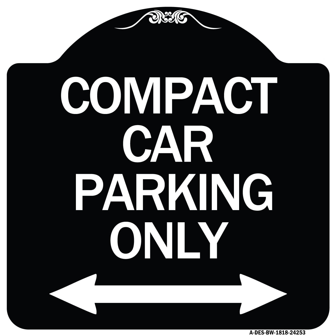 SignMission Designer Series Sign - Compact Car Parking Only (With ...