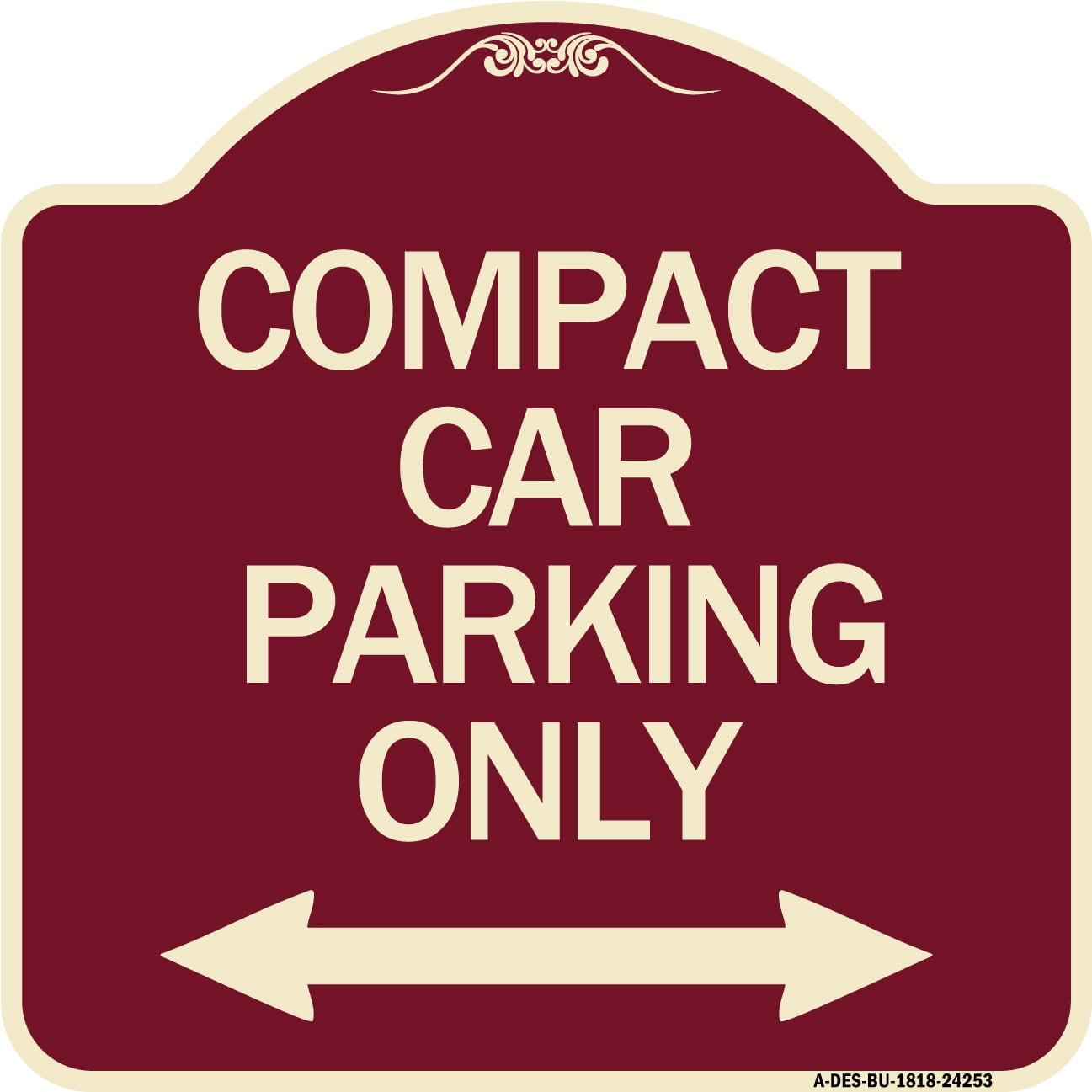 SignMission Designer Series Sign - Compact Car Parking Only (With ...