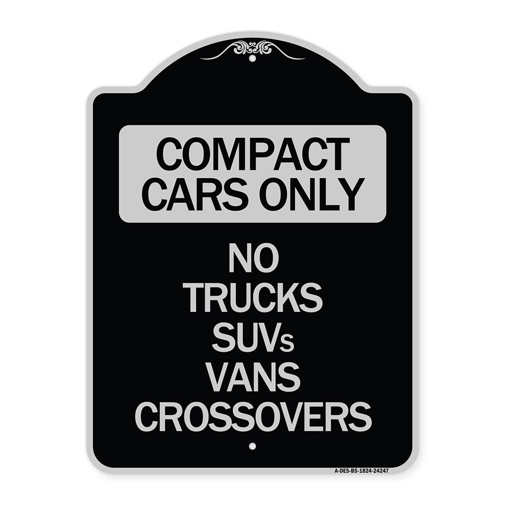 SignMission Designer Series Sign - Compact Cars Only - No Trucks SUVs ...