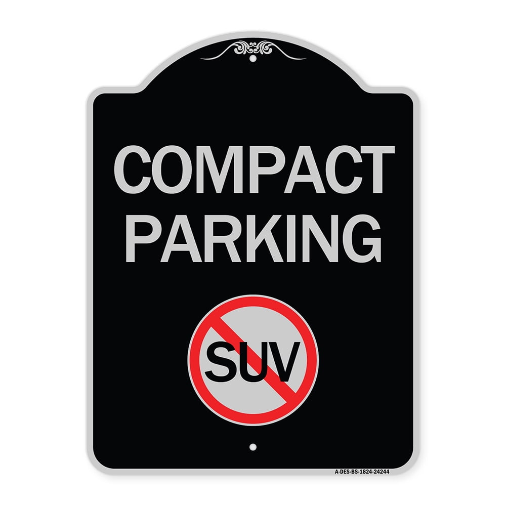SignMission Designer Series Sign - Compact Parking (With No SUV Symbol ...